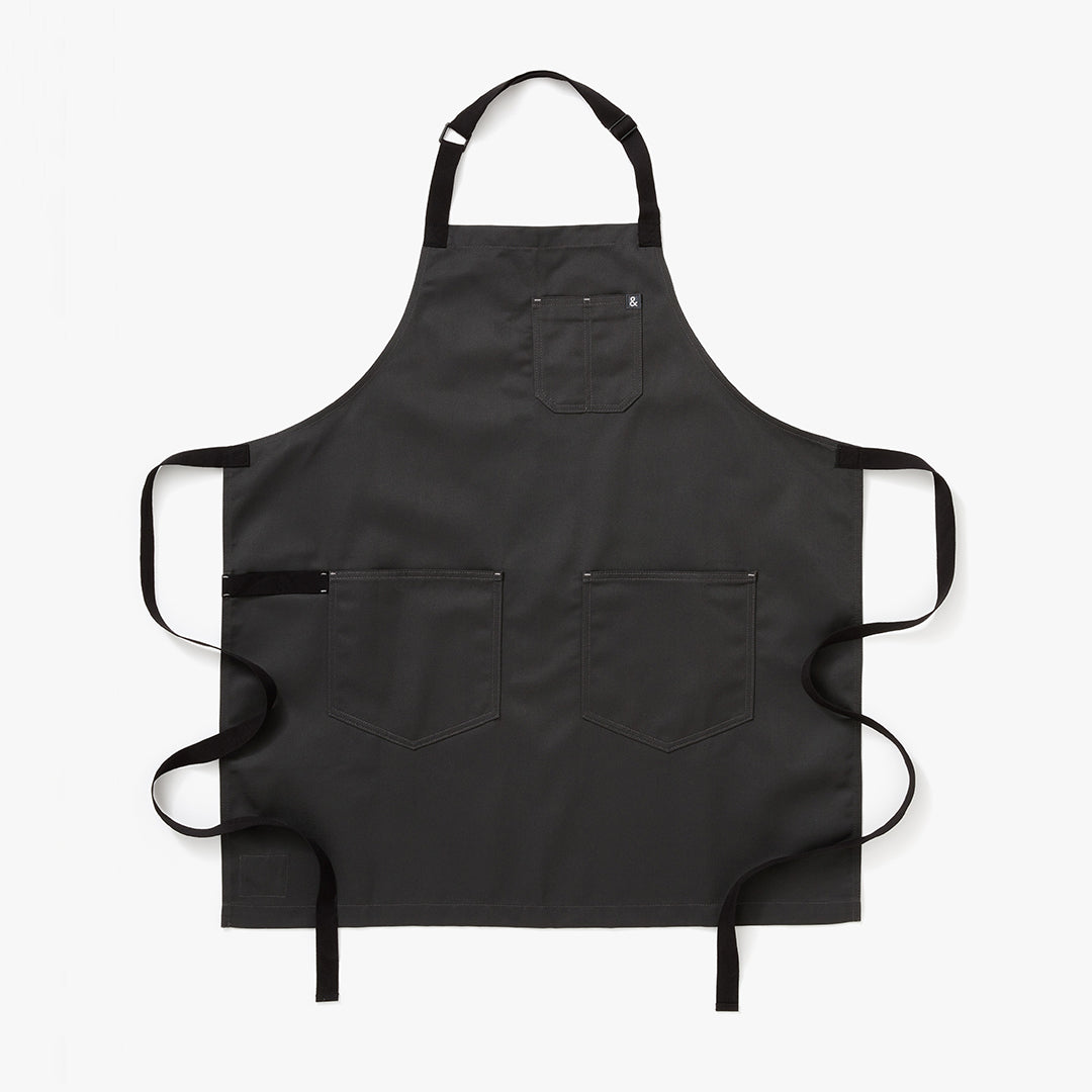 The Essential Apron - Char Grey Poly-Cotton - Hedley & Bennett For Industry